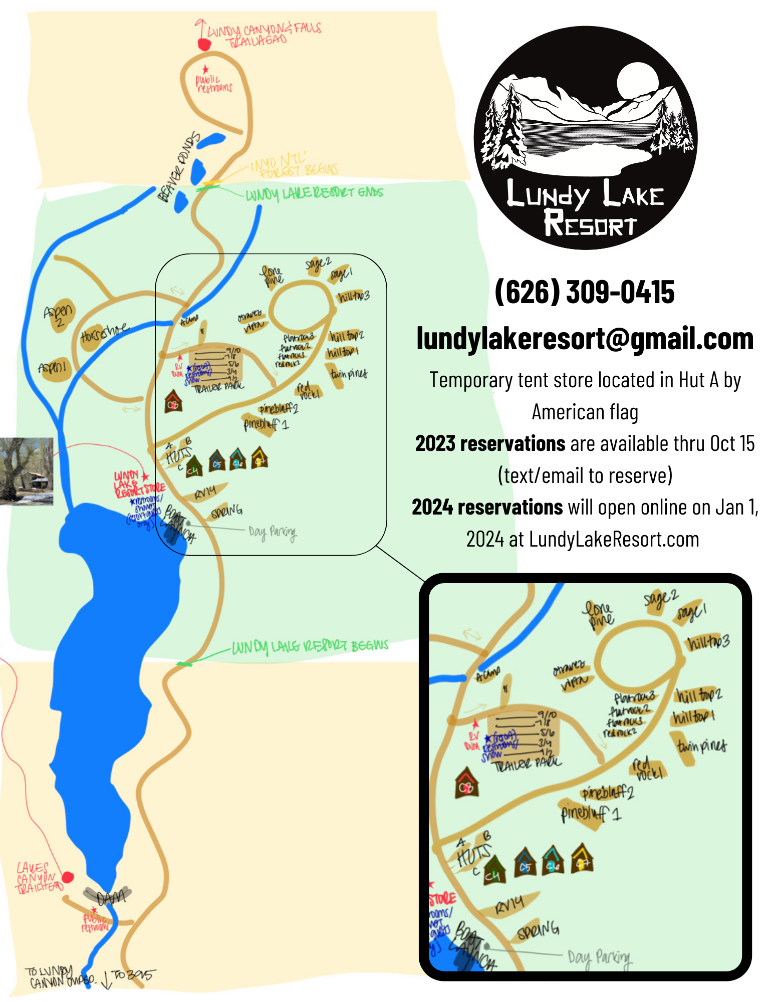 Lundy Lake Resort | Maps